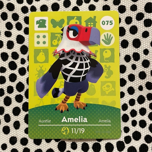 Other | Genuine Acnh Amelia Amiibo Card | Poshmark